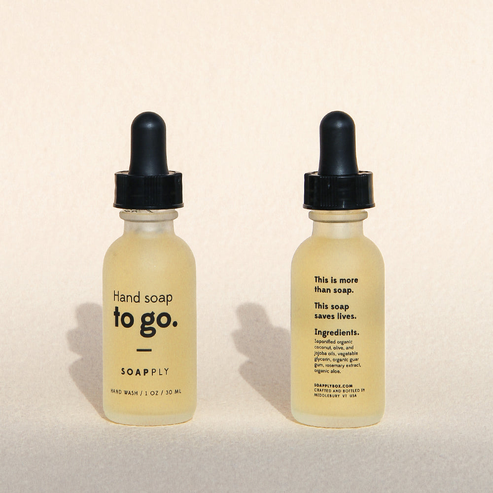 Soapply Hand Soap To Go, 1 fl oz (Pack of 2) | Soapply